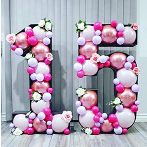 Erweicet | Party Supplies | 5 Pack Mixed Balloons Set 25 Light Pink 25 ...